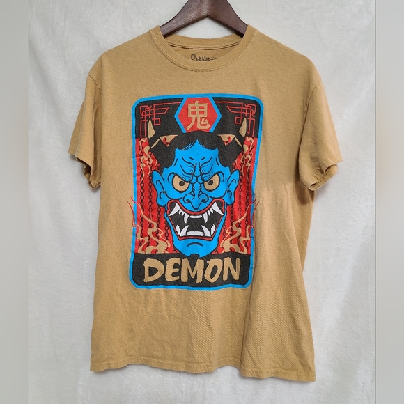 Spencer's | Shirts | Retro Spencers Mens Yellow Demon Graphic Tee Size ...